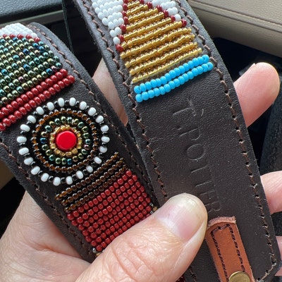 Custom Leather Camera Strap,beaded Camera Strap,dslr Strap, Nikon ...