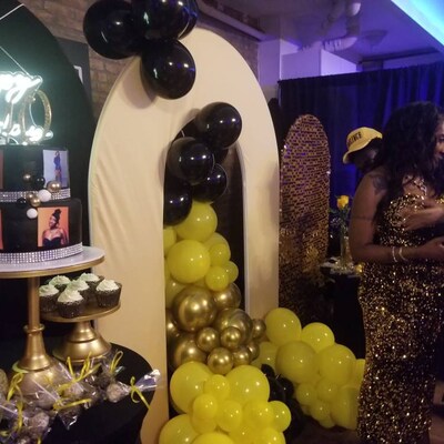 3D Slanted Wedding Open Arch Door Backdrop Stand Print Fabric Arch ...