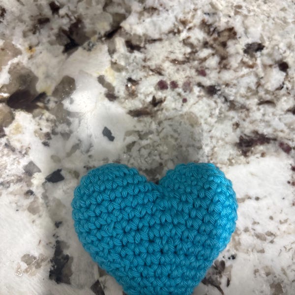 Crochet Stuffed Hearts: Handmade Cotton Plush, Photo Prop Decor ...