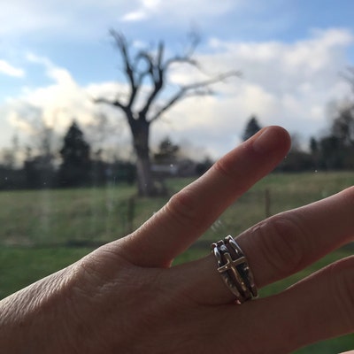 Matching Twig Wedding Bands, Tree Branch Rings, Sterling Silver Promise ...