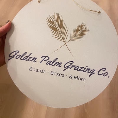 Your Actual Logo Round Small Business Sign Business Custom Circle ...