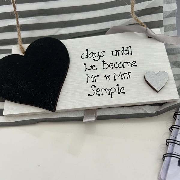 Countdown to Retirement Wooden Sign Chalkboard Plaque Retirement Gift ...