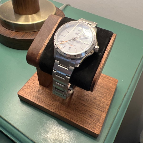 Mahogany Wood Watch Stand for Three Watches, Watch Display Watch ...