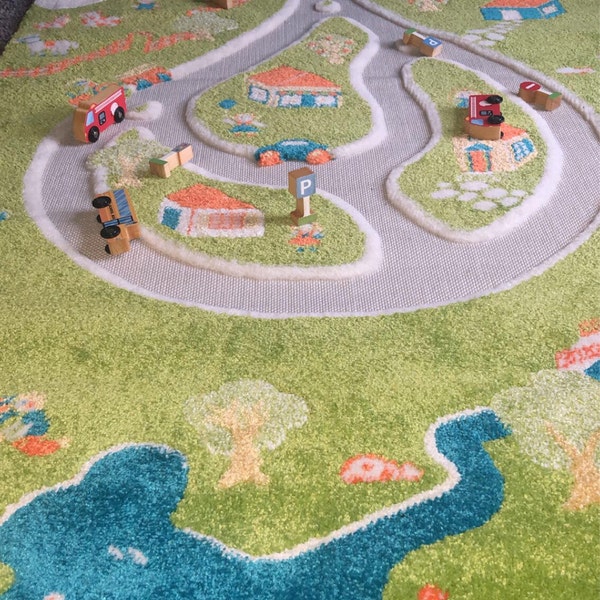 IVI 3D Mini City Nursery Toddler & Kids Montessori Play Mat Rug Soft ...