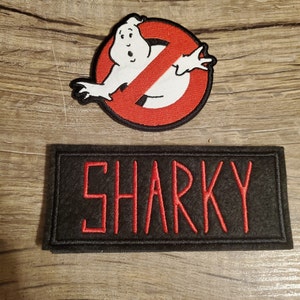 Ghostbusters Name Patch Custom Iron on Patch or Hook & Loop Name Tag ...
