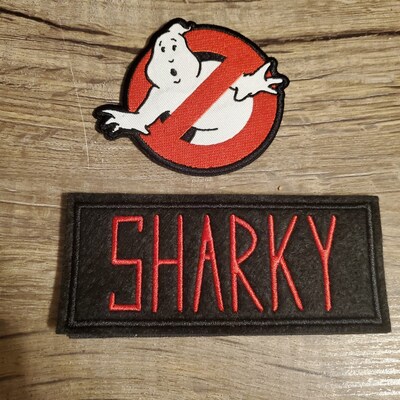 Ghostbusters Name Patch Custom Iron on Patch or Hook & Loop Name Tag ...