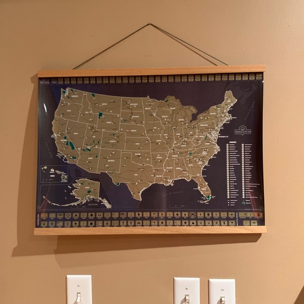 XL Scratch off Map of the World With Flags - 36x24 Easy to Frame ...