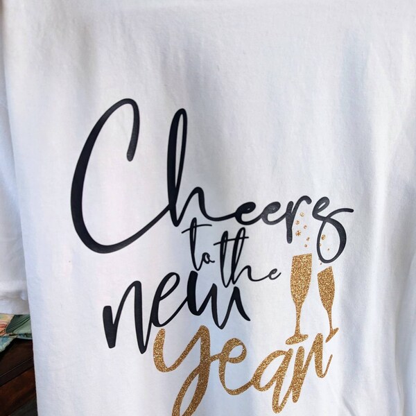 Cheers to New Year SVG, Glitter Champagne, New Year's Eve (digital ...