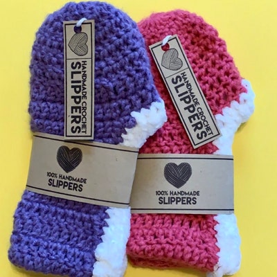 Printable Slippers Tags and Labels, Knit, Crochet Slipper Socks ...