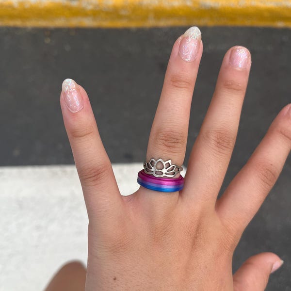 Fidget Ring Textured Spinner, Personalized Fidget Rings, Fidget Spinner ...