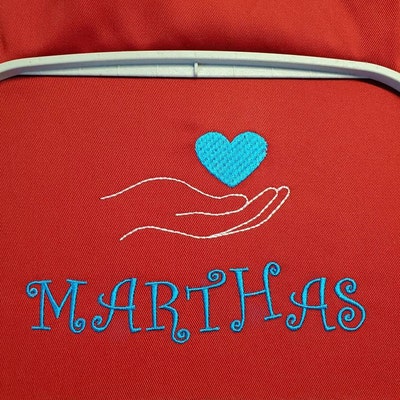 Hand Holding Heart Machine Embroidery Helping Hand Caring Hand With ...