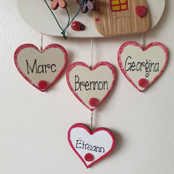 Personalised Additional Wooden Heart for My Hanging Hearts Sign - Etsy UK