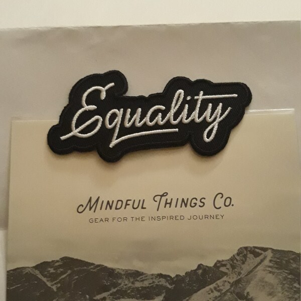 Equality Embroidered Patch - Feminist Iron on Patches, Pride Patch ...