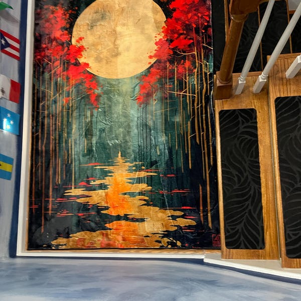 Celestial Pattern Moon and Flowers Runner, Celestial Rug, Celestial ...