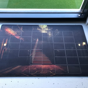 Resident Evil Board Game Mansion Map - Neoprene Mat - Playmat - Etsy
