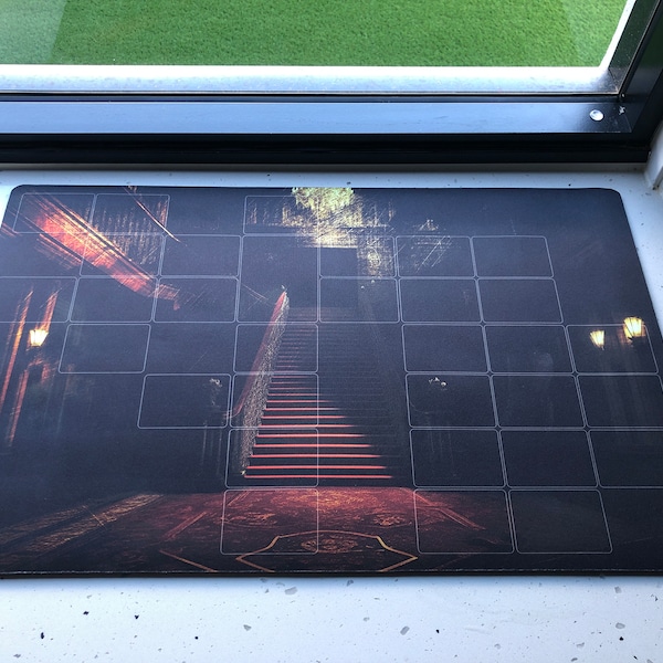 Resident Evil Board Game Mansion Map - Neoprene Mat - Playmat - Etsy