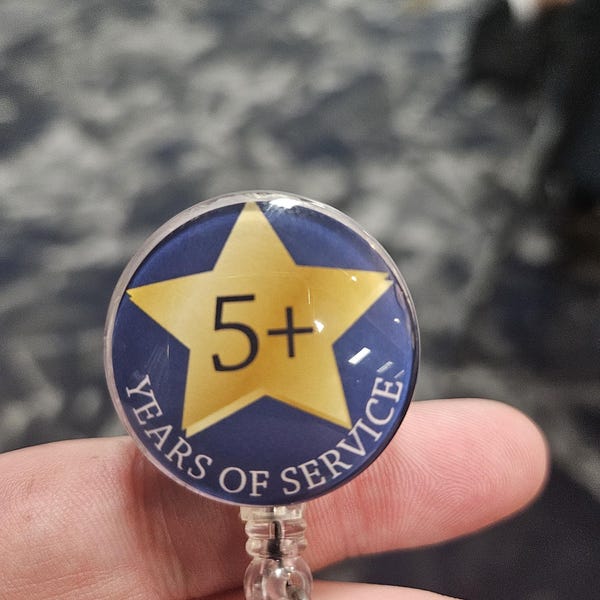 Years of Service Pins, Years of Service Badges, Retractable Badge Reel ...
