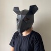 DIY Rat Mask, 3D Paper Craft Template, Halloween Mask, Printable Paper ...