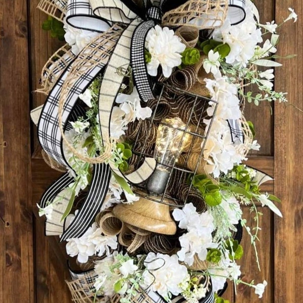 Boho Lasso Rope Wreath, Lariat Rope Bohemian Style Home Accent, Western ...