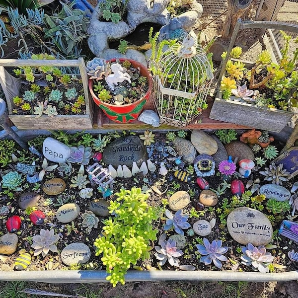 Engraved Mothers Day Stone, Etched or Carved Stone, Namesake Stone ...