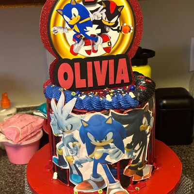 Shadow the Hedgehog Cake Topper - Etsy