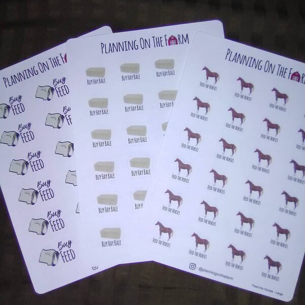 Farrier Appointment Horse Planner Stickers | Equestrian Farming ...