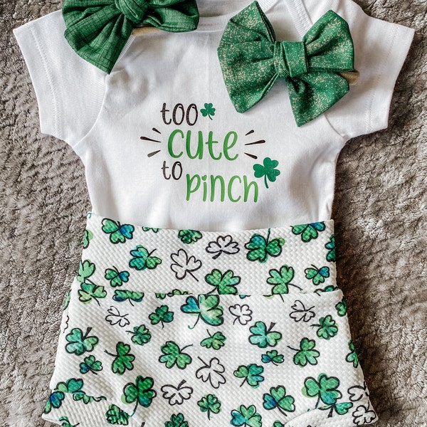 Too Cute to Pinch SVG St Patrick's Day SVG Kids St Patty's Day Shirt ...