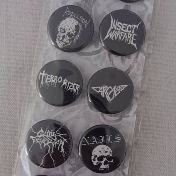 70s Punk Rock 20 125 Button Pin Set 70s Gothic Punk Rock Buttons Button Pin Badge Magnet
