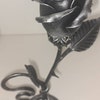 Hand Forged Iron Rose Sculpture - Gift of Everlasting Love - Wrought ...