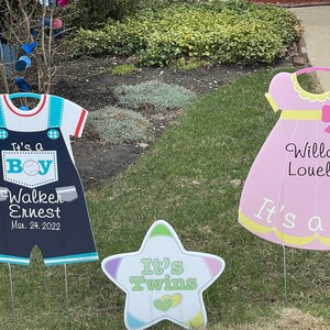 Welcome Home New Baby Teddy Bear Yard Sign Custom Name Its a | Etsy