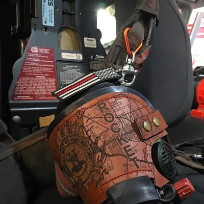 Personalized Firefighter SCBA Leather Mask Cover for MSA G1 Mask ...