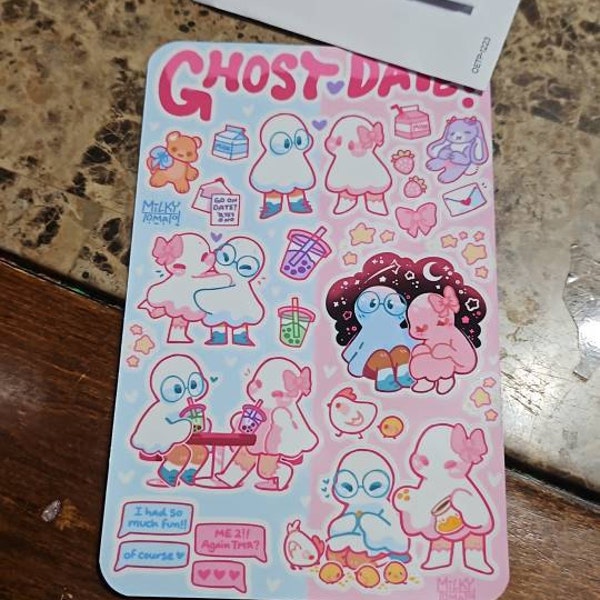 Ghost Date Sticker Sheet - Etsy