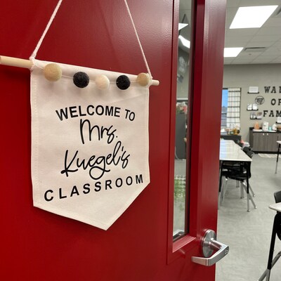 Personalized Teacher Door Hanger Boho Teacher Classroom - Etsy