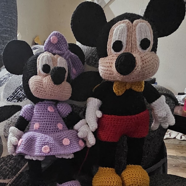 Set 2 in 1 Crochet Pattern, Two Mice Amigurumi Crochet Pattern, Mouse ...