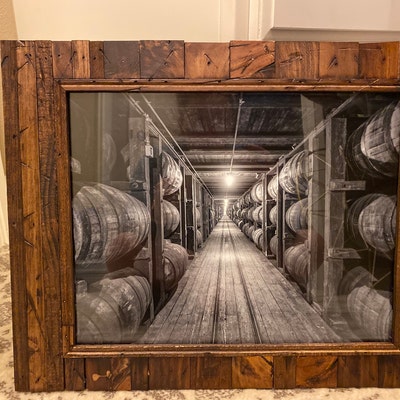 Old Bourbon Distillery Rickhouse Fine Art Print, Whiskey Barrel Wall ...