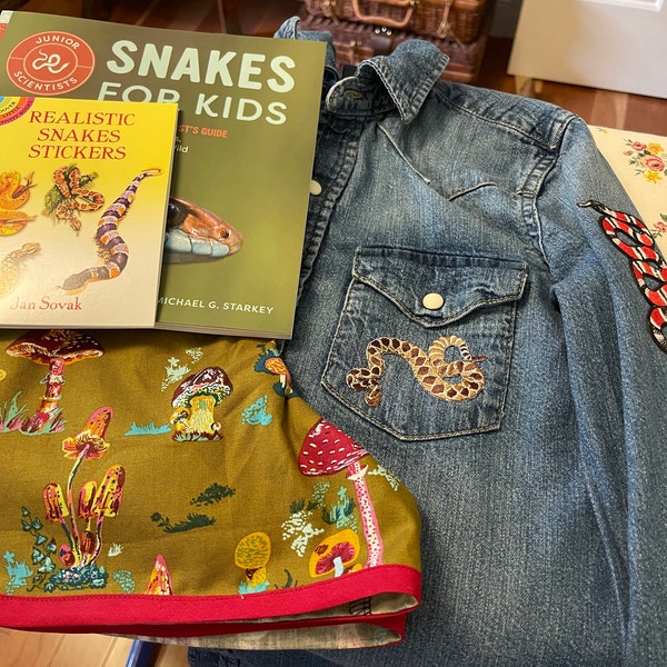 Snake Applique Patch - Western Diamond Reptile Embroidered Badge 3 ...