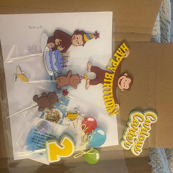 Curious George Cake Topper - Etsy