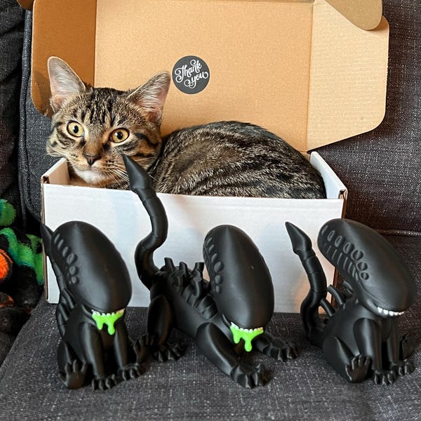 3D Printed Xenomorph Aliens Your Choice of Each or a Pack of All 3 - Etsy