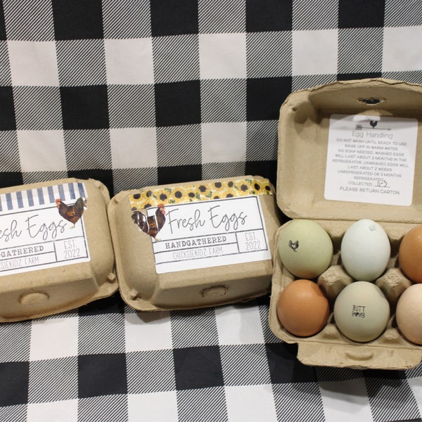 Egg Handling Stickers – Farm Fresh Egg Carton Labels - Etsy