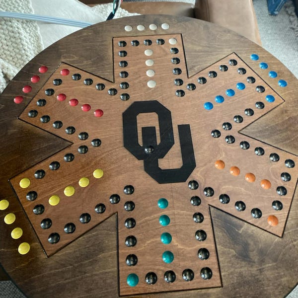 Texas Edition Wooden Wahoo Board Game With Dice and Marbles, Free ...