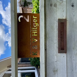 Corten Steel Custom Sign, Your Logo Corten, House Address Plaque ...
