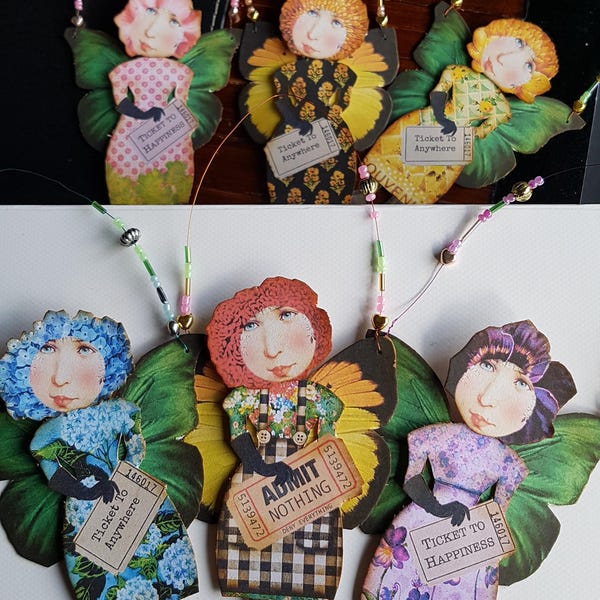 ART TEA LIFE My Girls #4 Paper Dolls Collage Sheet Digital File Gift ...