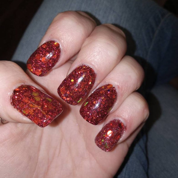 Fireball- Glitter Acrylic Dip Powder - Etsy