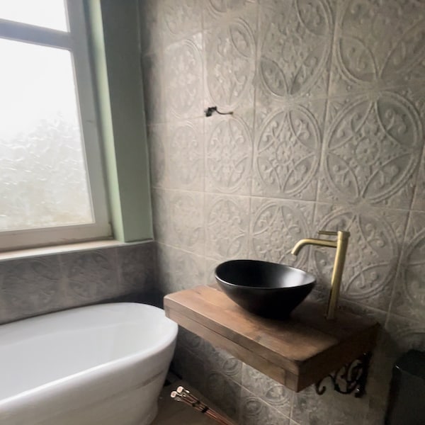 Rustic Wash Stand Sink Unit Handcrafted Basin Unit Wooden Vanity Rustic ...