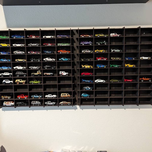 1:64 Toy Car Wall Shelf, Hotwheels, Matchbox Compatible Display Case ...