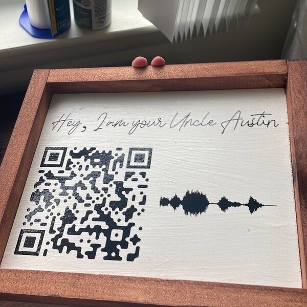 Personalized Sound Wave Sign With QR Code to Hear Loved One's Voice ...