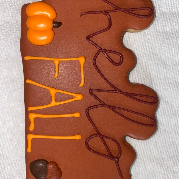 Hello Fall Plaque Cookie Cutter - Fall and Thanksgiving - Cookie Cutter ...