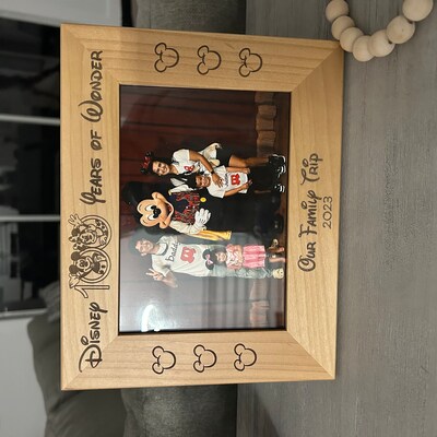 Personalized Picture Frame Disneyland Disneyworld Vacation - Etsy