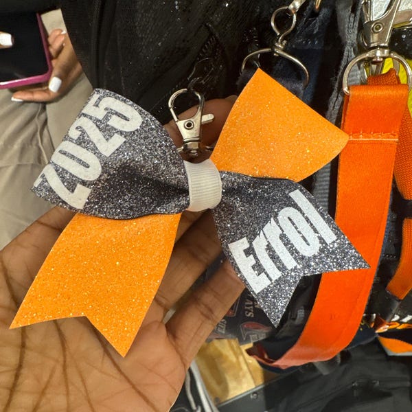 Cheer Bow Key Chain or Back Pack Bow. Customized in Your Colors - Etsy