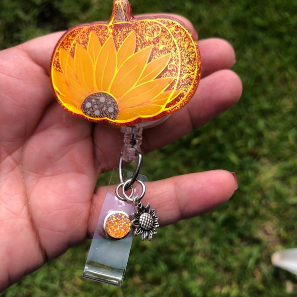 Fall Pumpkin Sunflower Key Chain SVG. Sunflower Svg, Key Chain Svg ...